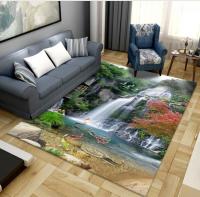 China Custom Polyester Fiber Living Room Carpet 100x200cm Machine Washable Rectangle Rug for sale
