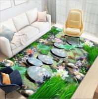 China Custom Polyester Fiber Living Room Carpet 100x200cm Machine Washable Rectangle Rug for sale