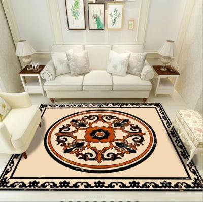 China New European Style Polyester Fiber Living Room Carpet Rectangle 100x160cm for sale