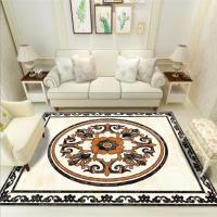 China New European Style Polyester Fiber Living Room Carpet Rectangle 100x160cm for sale