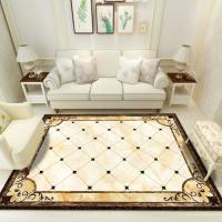 China New European Style Polyester Fiber Living Room Carpet 100x160cm Machine Washable for sale