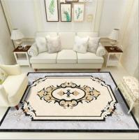 China Custom Polyester Fiber Parquet Border Carpet for Living Room Bedroom 100x200cm for sale