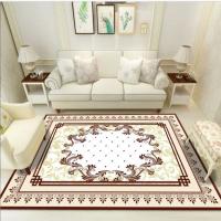China Custom Polyester Fiber Parquet Border Carpet for Living Room Bedroom 100x200cm for sale
