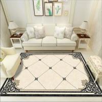 China Custom Polyester Fiber Parquet Border Carpet for Living Room Bedroom 100x200cm for sale