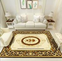 China Custom Polyester Fiber Parquet Border Carpet for Living Room Bedroom 100x200cm for sale