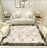 China Custom Polyester Fiber Parquet Border Carpet for Living Room Bedroom 100x200cm for sale
