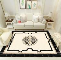 China Custom Polyester Fiber Parquet Border Carpet for Living Room Bedroom 100x200cm for sale
