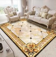 China Custom Polyester Fiber Living Room Floor Carpet 100x160cm Machine Washable Cartoon Frozen Pattern for sale