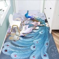 China Polyester Fiber Peacock Pattern Living Room Carpet 100x160cm Custom Size for sale