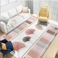 China Polyester Fiber Maple Leaf Pattern Living Room Carpet 40x60cm Custom Size for sale