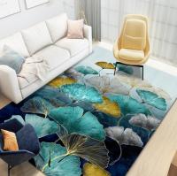 China Polyester Fiber Maple Leaf Pattern Living Room Carpet 40x60cm Custom Size for sale