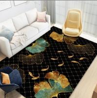 China Polyester Fiber Maple Leaf Pattern Living Room Carpet 40x60cm Custom Size for sale