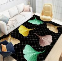 China Polyester Fiber Maple Leaf Pattern Living Room Carpet 40x60cm Custom Size for sale