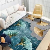 China Polyester Fiber Maple Leaf Pattern Living Room Carpet 40x60cm Custom Size for sale