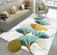 China Polyester Fiber Maple Leaf Pattern Living Room Carpet 40x60cm Custom Size for sale