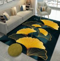 China Polyester Fiber Maple Leaf Pattern Living Room Carpet 40x60cm Custom Size for sale