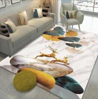 China Polyester Fiber Maple Leaf Pattern Living Room Carpet 40x60cm Custom Size for sale