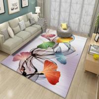 China Customizable Polyester Fiber Maple Leaf Carpet 40x60cm to 180x280cm for Living Room Bedroom for sale