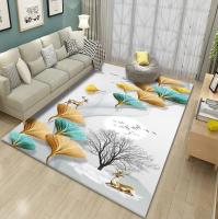 China Customizable Polyester Fiber Maple Leaf Carpet 40x60cm to 180x280cm for Living Room Bedroom for sale
