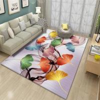 China Customizable Polyester Fiber Maple Leaf Carpet 40x60cm to 180x280cm for Living Room Bedroom for sale