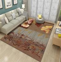 China Customizable Polyester Fiber Maple Leaf Carpet 40x60cm to 180x280cm for Living Room Bedroom for sale
