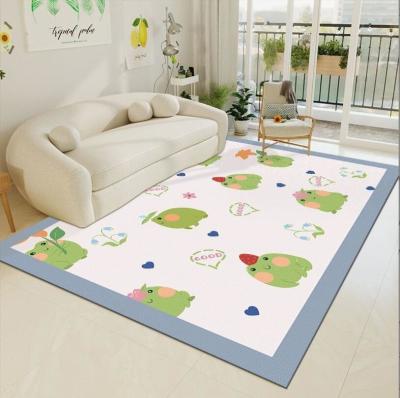 China PVC Cartoon Animal Waterproof Carpet 80x120cm Living Room Floor Mat Machine Washable for sale