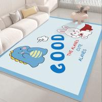 China PVC Cartoon Animal Waterproof Carpet 80x120cm Living Room Floor Mat Machine Washable for sale