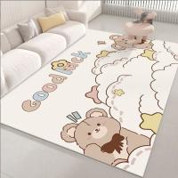 China PVC Cartoon Animal Waterproof Carpet 80x120cm Living Room Floor Mat Machine Washable for sale