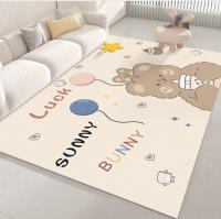 China PVC Cartoon Animal Waterproof Carpet 80x120cm Living Room Floor Mat Machine Washable for sale