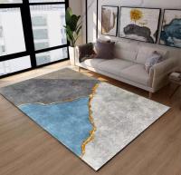 China Gradient Ripple Polyester Fiber Living Room Carpet 100x200 cm Machine Washable for sale