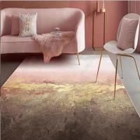 China Gradient Ripple Polyester Fiber Living Room Carpet 100x200 cm Machine Washable for sale
