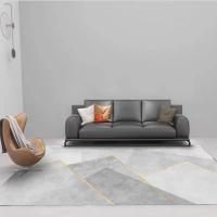China Gradient Ripple Polyester Fiber Living Room Carpet 100x200 cm Machine Washable for sale