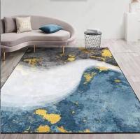 China Gradient Ripple Polyester Fiber Living Room Carpet 100x200 cm Machine Washable for sale