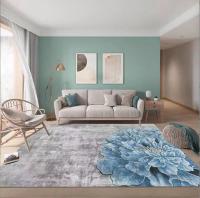 China Gradient Ripple Polyester Fiber Living Room Carpet 100x200 cm Machine Washable for sale