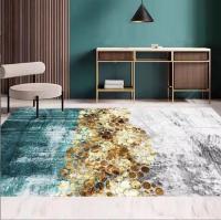 China Gradient Ripple Polyester Fiber Living Room Carpet 100x200 cm Machine Washable for sale