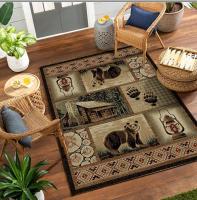 China Crystal Velvet Floor Carpet 40x60cm North European Ancient Design for Living Room Bedroom Door Mat for sale