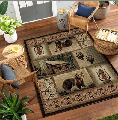 China Crystal Velvet Floor Carpet 40x60cm North European Ancient Design for Living Room Bedroom Door Mat for sale