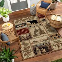 China Crystal Velvet Floor Carpet 40x60cm North European Ancient Design for Living Room Bedroom Door Mat for sale