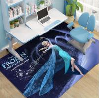 China Frozen Cartoon Crystal Velvet Rectangle Floor Carpet 200x300cm Bedroom Living Room for sale
