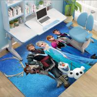 China Frozen Cartoon Crystal Velvet Rectangle Floor Carpet 200x300cm Bedroom Living Room for sale