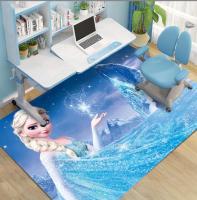China Frozen Cartoon Crystal Velvet Rectangle Floor Carpet 200x300cm Bedroom Living Room for sale