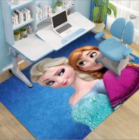 China Frozen Cartoon Crystal Velvet Rectangle Floor Carpet 200x300cm Bedroom Living Room for sale