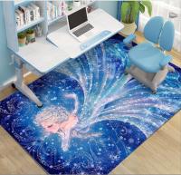 China Frozen Cartoon Crystal Velvet Rectangle Floor Carpet 200x300cm Bedroom Living Room for sale