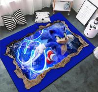 China Customizable Crystal Velvet Floor Carpet 100x200cm Hedgehog Sonic for Boy Bedroom for sale