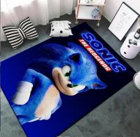 China Customizable Crystal Velvet Floor Carpet 100x200cm Hedgehog Sonic for Boy Bedroom for sale