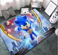 China Customizable Crystal Velvet Floor Carpet 100x200cm Hedgehog Sonic for Boy Bedroom for sale