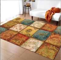 China Ethnic Ancient European Flower Pattern Living Room Carpet 160x230cm Polyester Fiber for sale