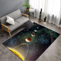 China Customizable Polyester Fiber Starry Sky Cartoon Carpet 152x224cm Living Room Rug for sale
