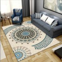 China Polyester Fiber Geometric Living Room Carpet 1.5x1.2m Machine Washable for sale