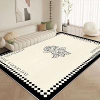 China Cashmere-Like Acrylic Yarn Living Room Carpet 100x200cm Machine Washable for sale